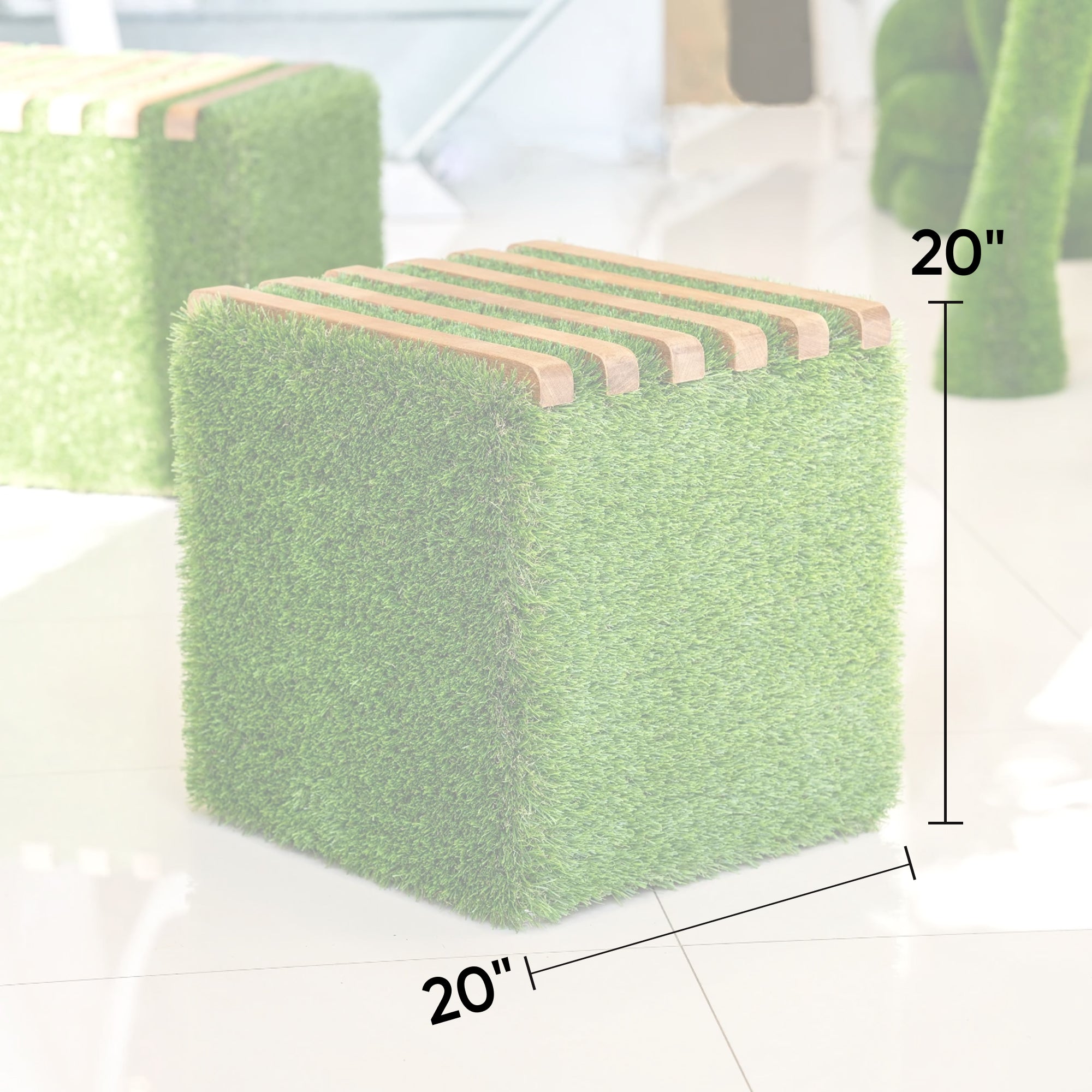 Walnut Wood Turf Cube – The Plant Guy